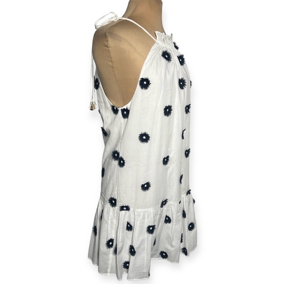 Milly | Dresses | Milly Embroidered Cotton Halter Mini Dress Tunic ...